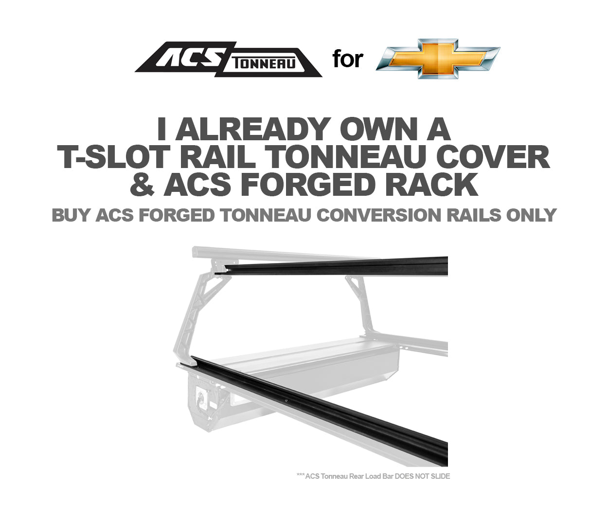 Leitner Designs ACS Forged Tonneau - Rails Only - Chevrolet – Super ...